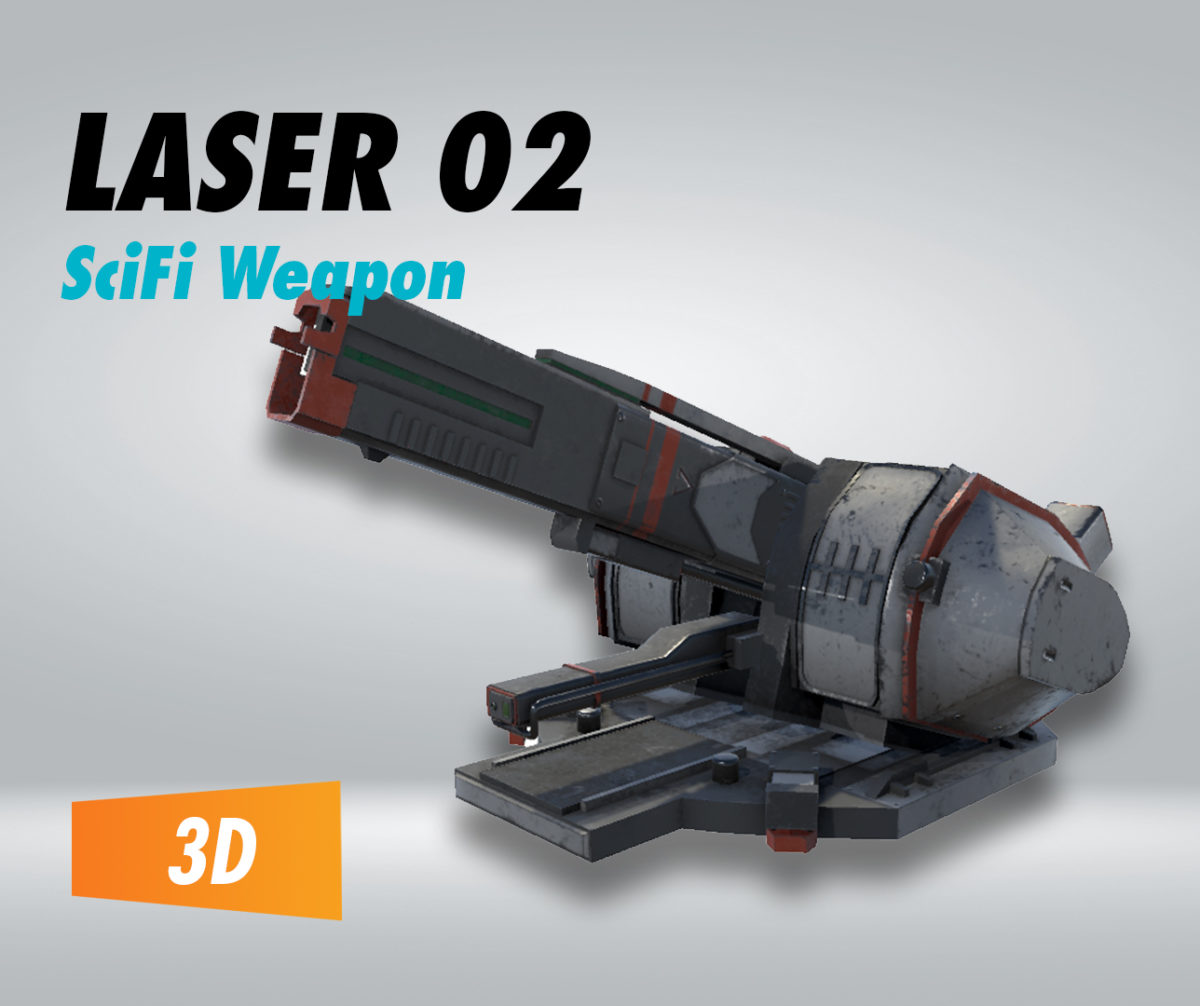 Scifi Laser Cannon 02 – Filebase for Unity