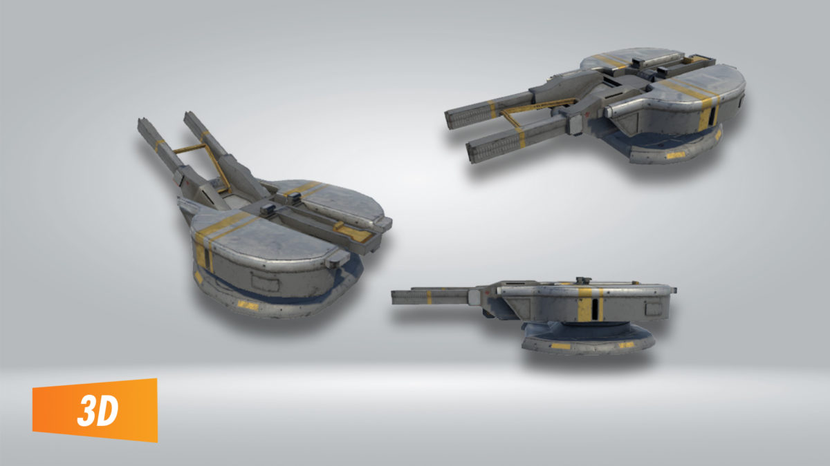 Scifi Laser Cannon 03 – Filebase for Unity