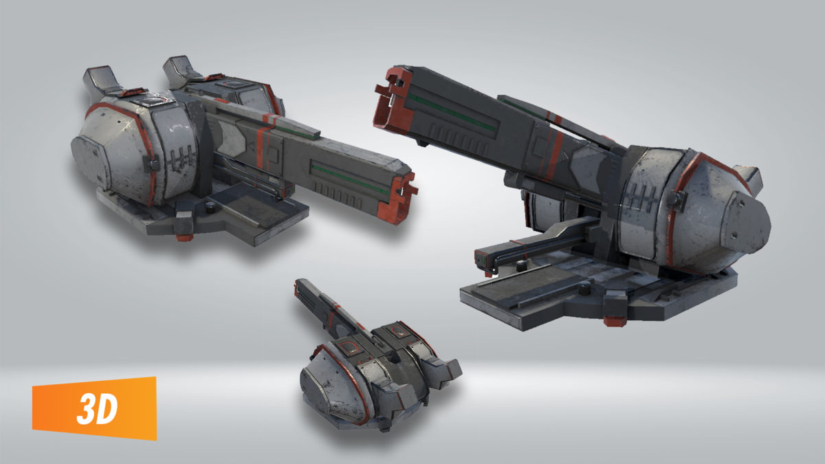Scifi Laser Cannon 02 – Filebase for Unity