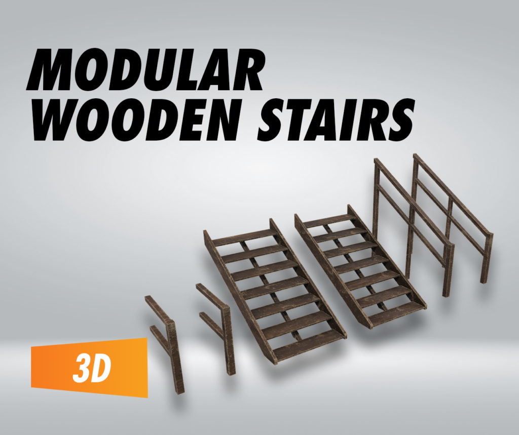 Modular Wood Staircase – Filebase for Unity