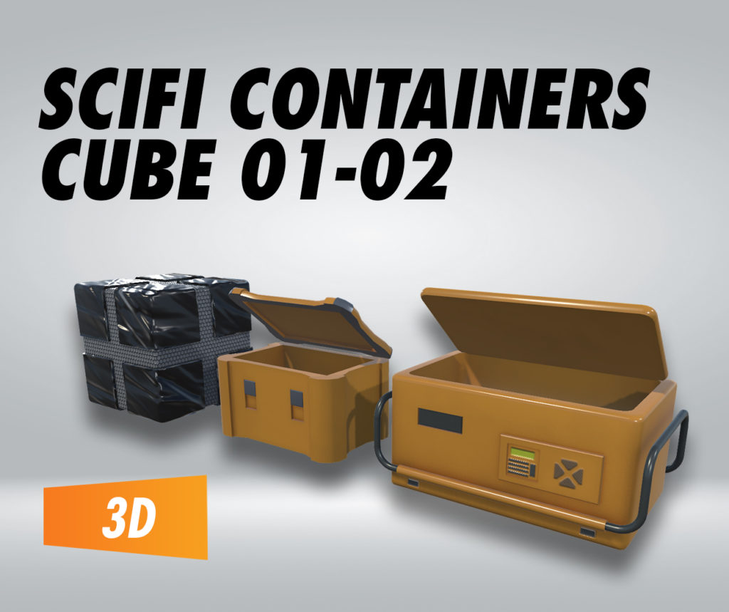 Scifi Containers 01-02 and Scifi Cube 01 – Filebase for Unity