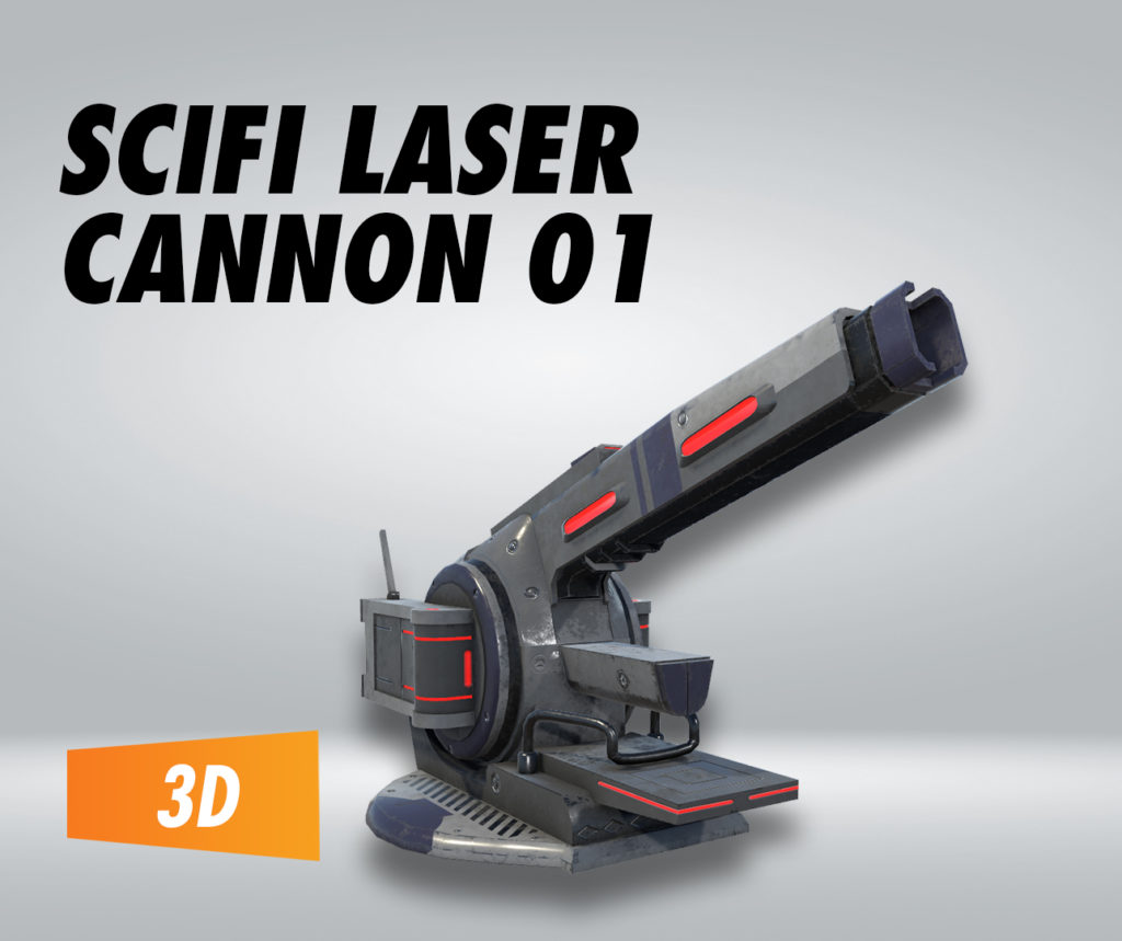Scifi Laser Cannon 01 – Filebase for Unity