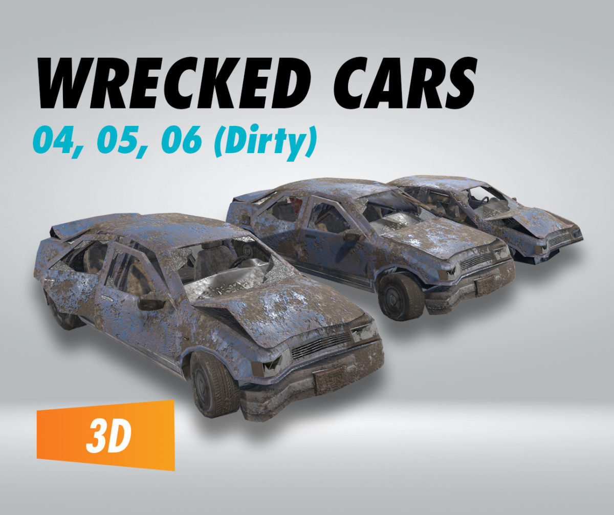 Wrecked Cars 04, 05, 06 (Dirty) – Filebase for Unity