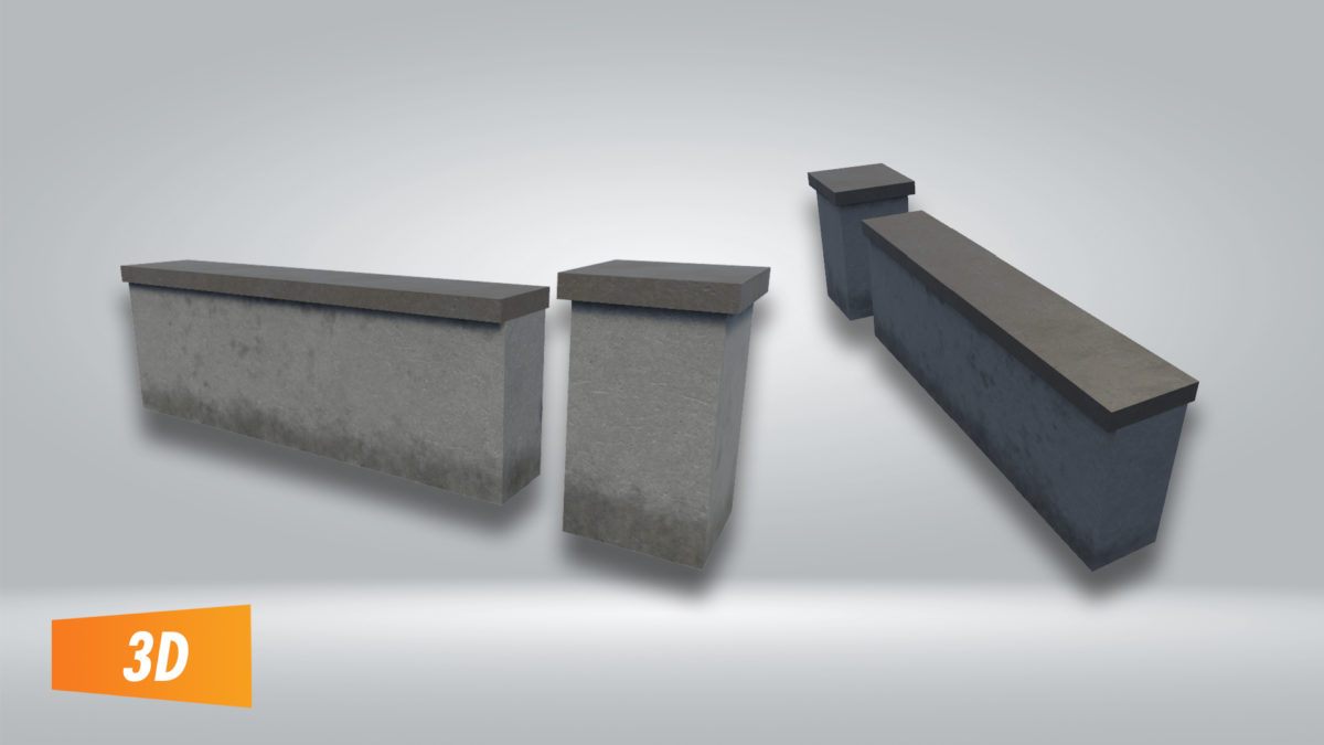 Cemetery Wall and Pillar – Filebase for Unity