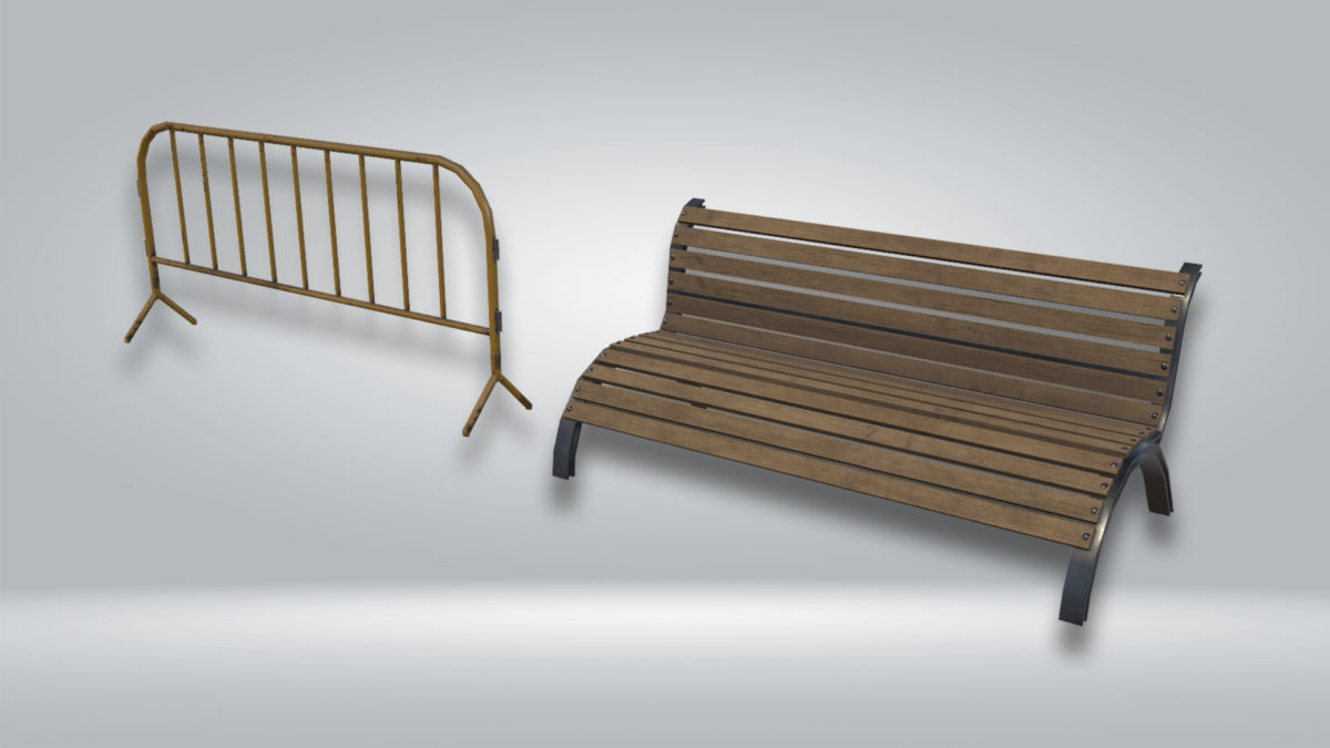 Bench & Metal Barrier – Filebase for Unity