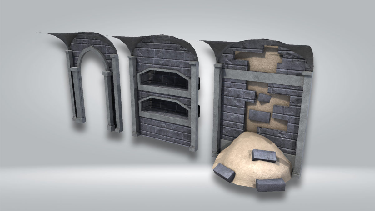 Underground Dungeon 02 Walls 04-05, Arch 01 – Filebase for Unity