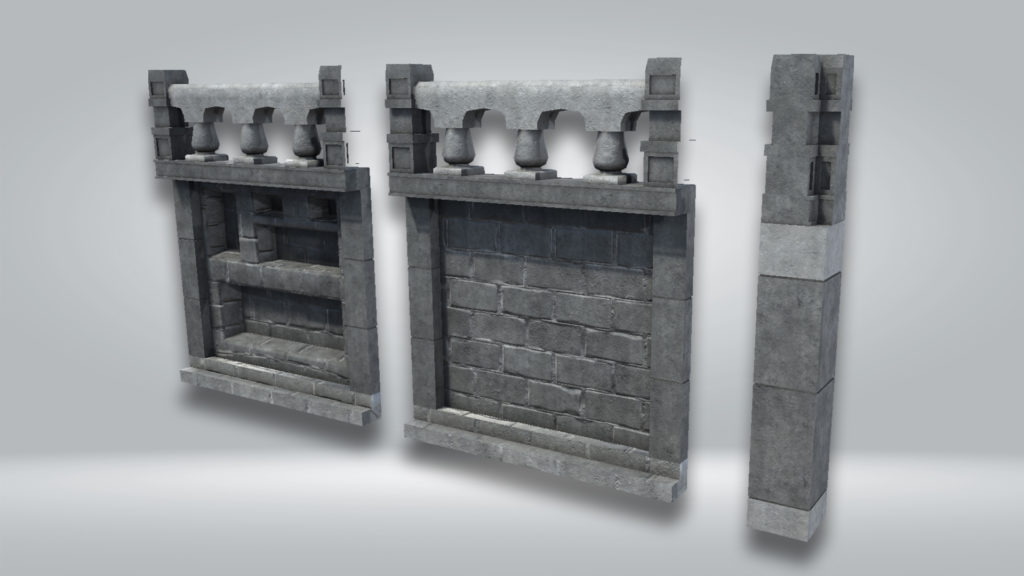 Underground Dungeon Column 01, Wall 01-02 – Filebase for Unity