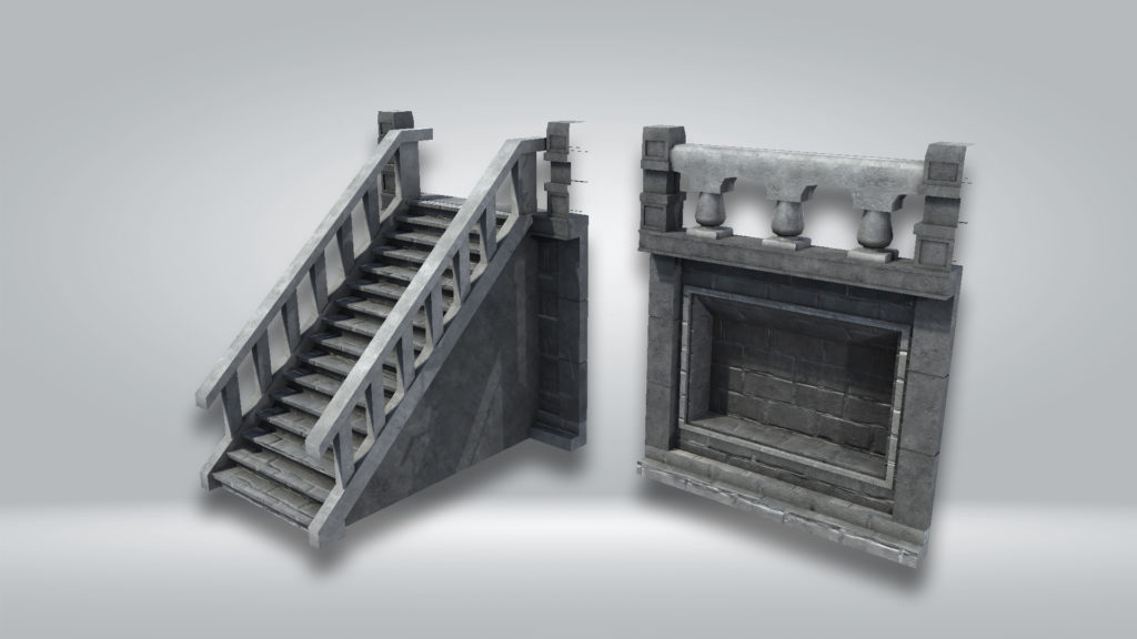 Underground Dungeon Wall 03, Stair 01 – Filebase for Unity