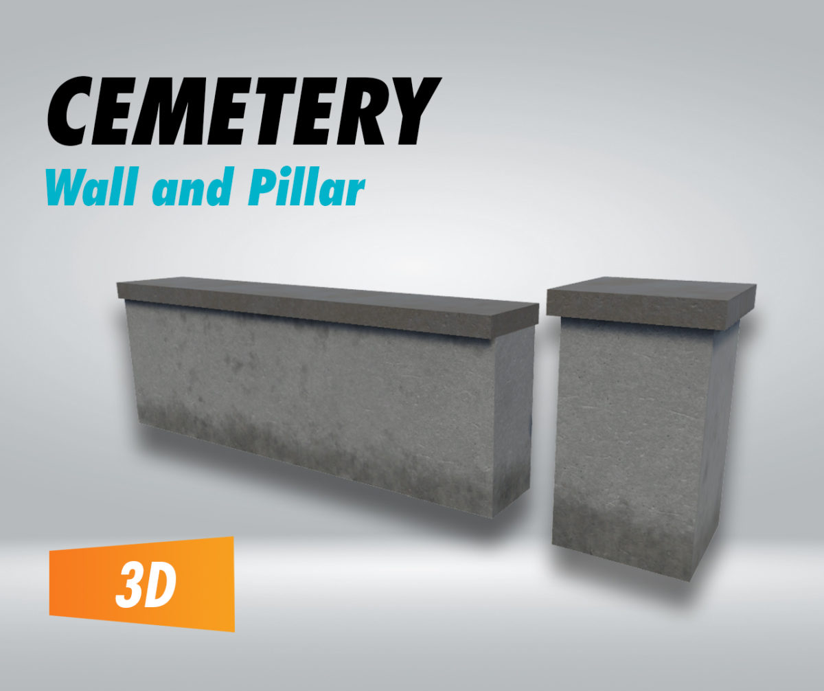 Cemetery Wall and Pillar – Filebase for Unity