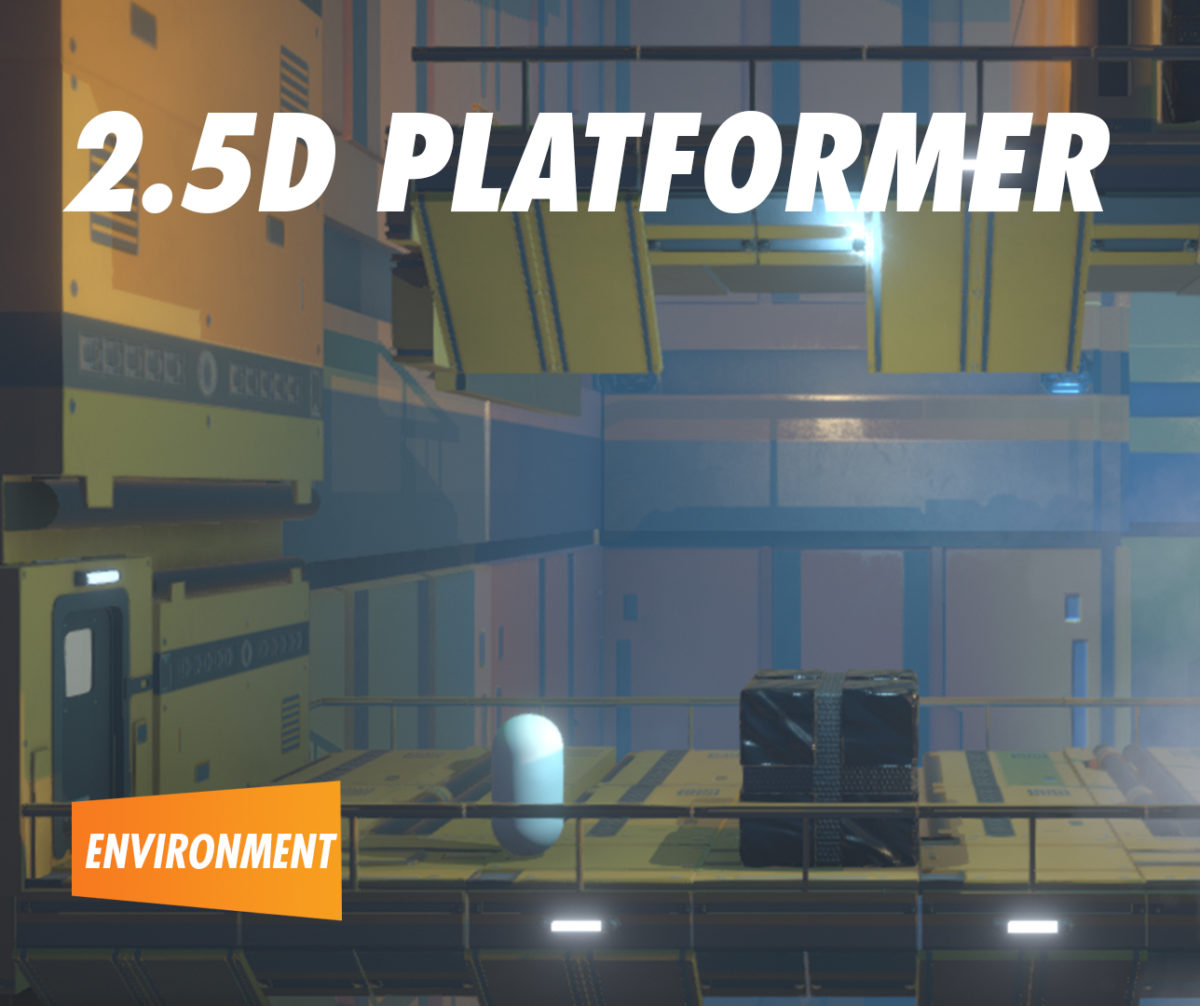 2.5D Sci-Fi Platformer Stage – Filebase for Unity