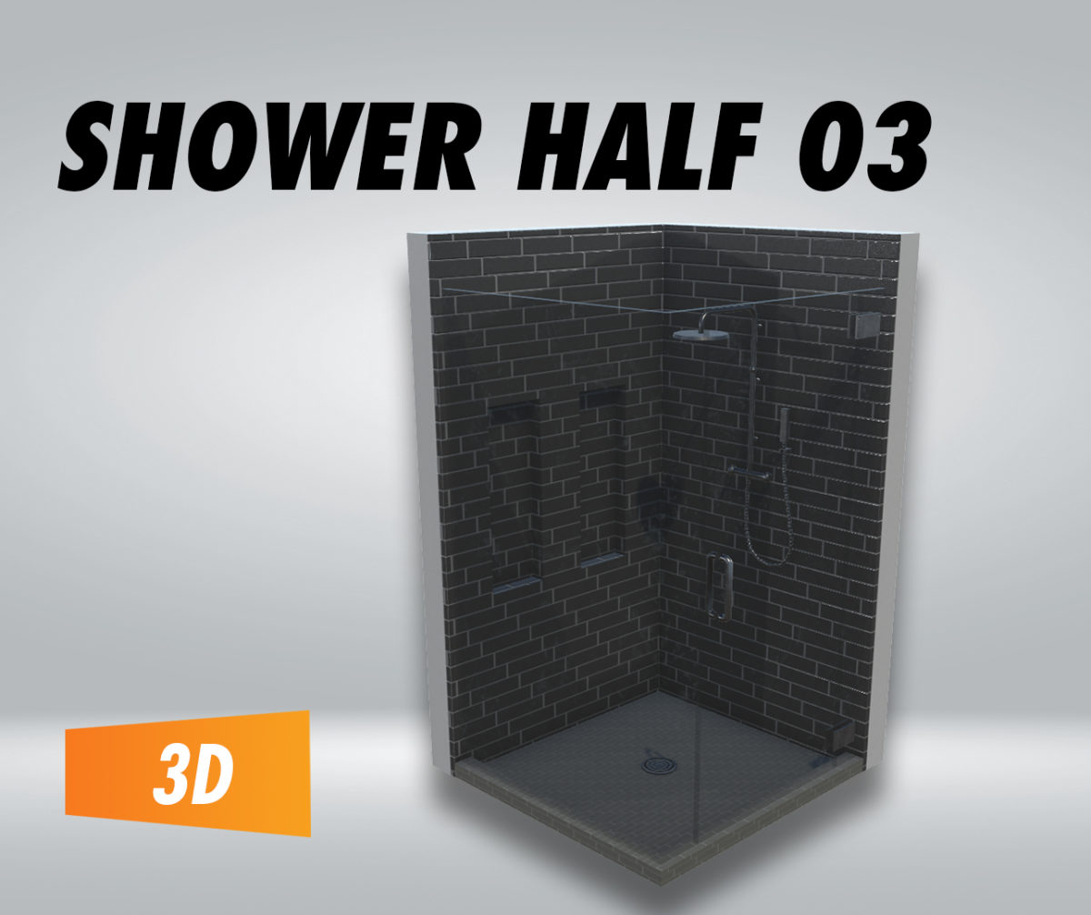 Bathroom Shower Half 03 – Filebase for Unity