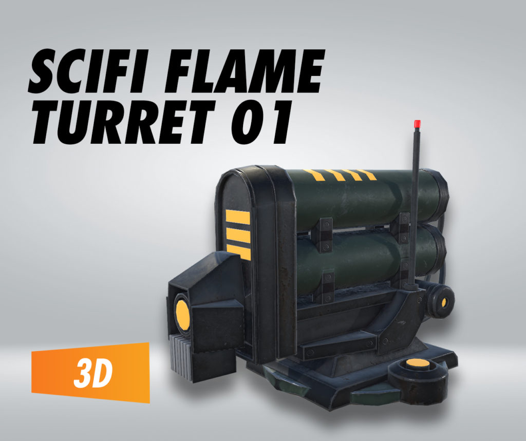 Scifi Flame Turret 01 – Filebase for Unity