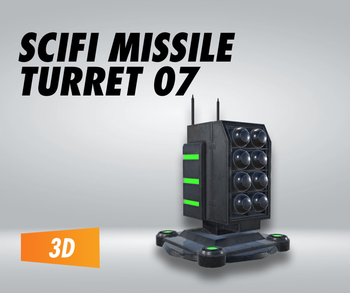 Scifi Missile Turret 07 – Filebase for Unity