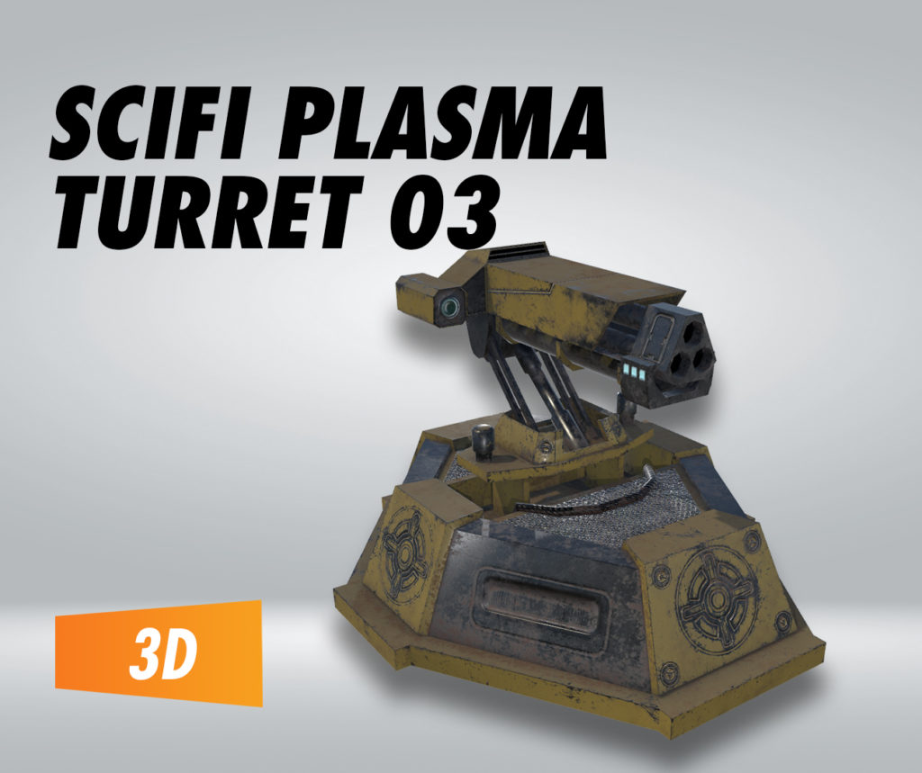 Scifi Plasma Turret 03 – Filebase for Unity