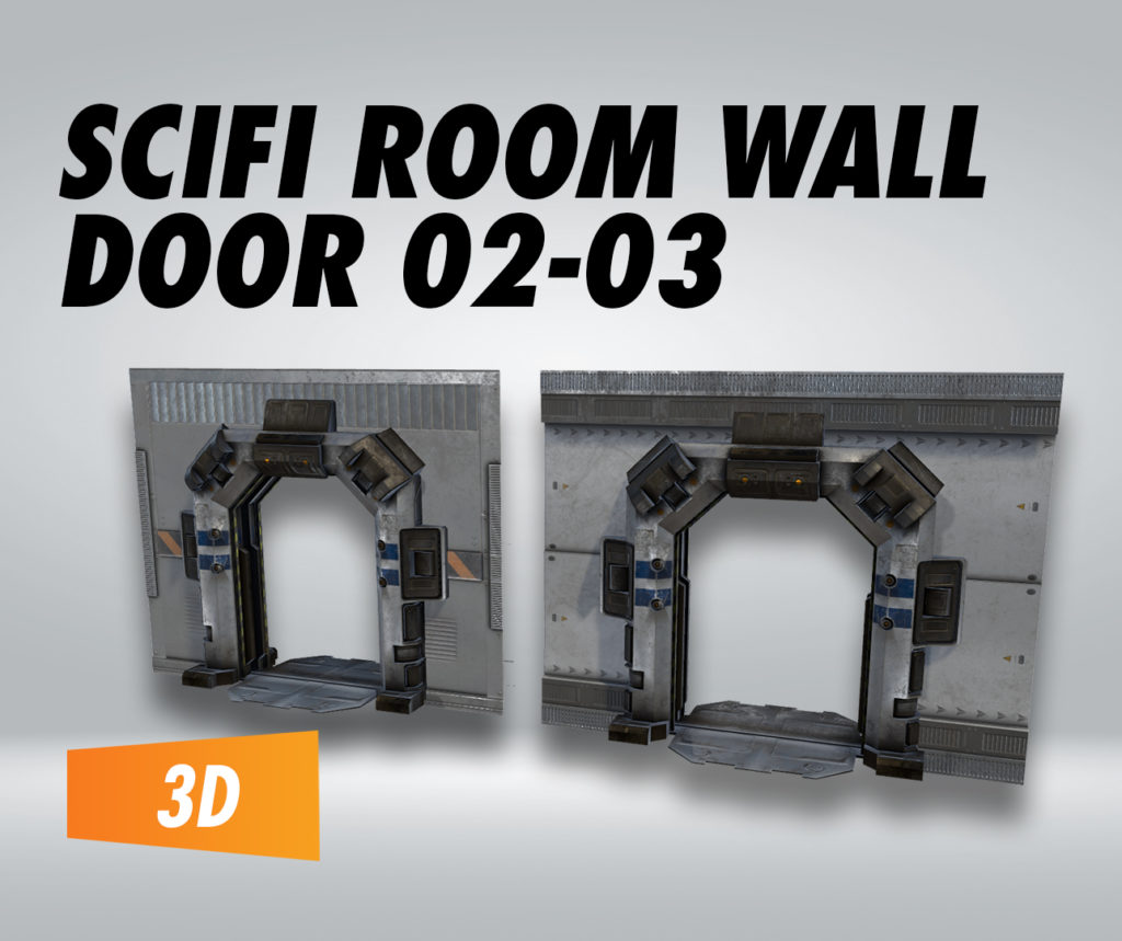 Scifi Room Wall Door 02-03 – Filebase for Unity