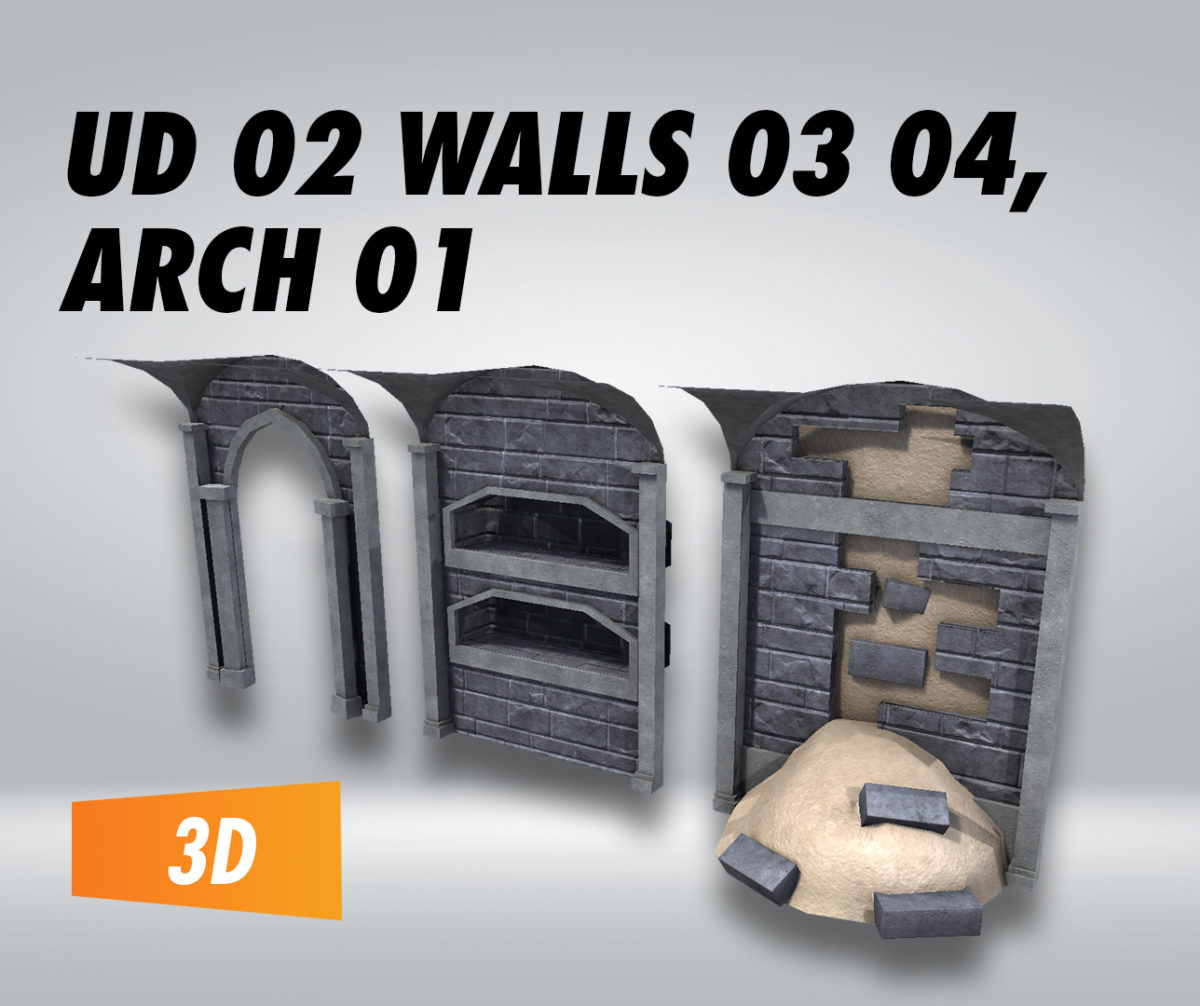 Underground Dungeon 02 Walls 04-05, Arch 01 – Filebase for Unity