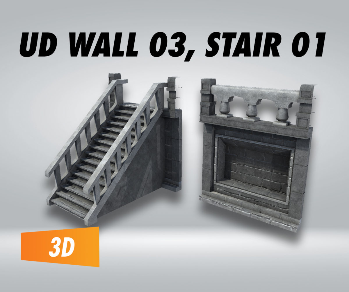 Underground Dungeon Wall 03, Stair 01 – Filebase for Unity