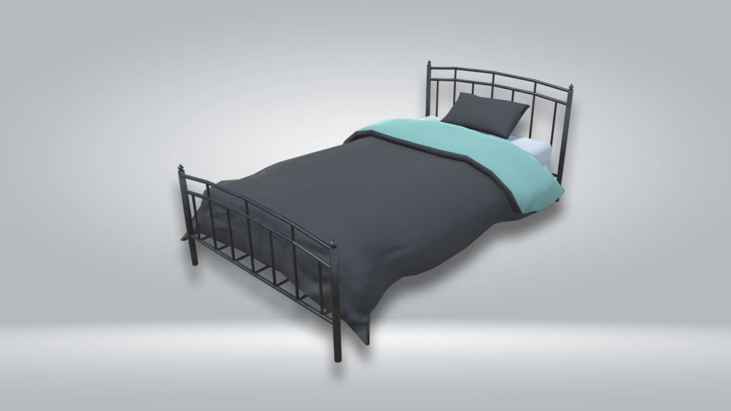 Twin-Sized Bed 08 – Filebase for Unity