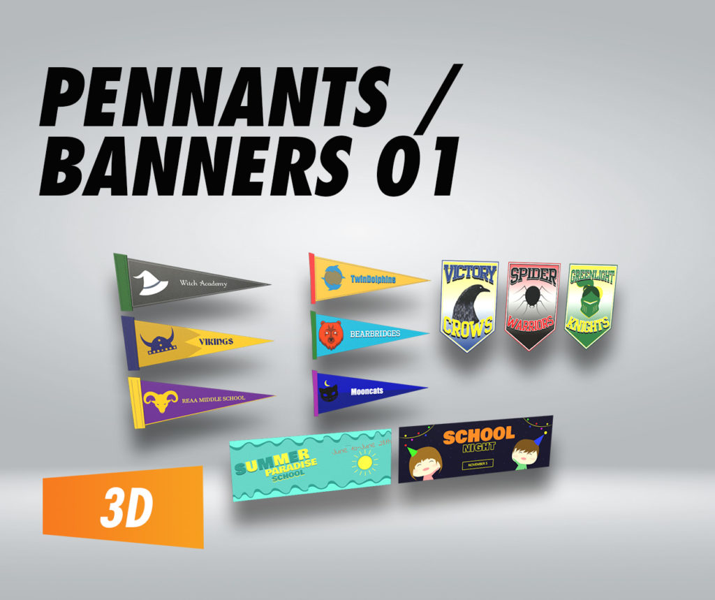 Pennants/Banners 01 – Filebase for Unity