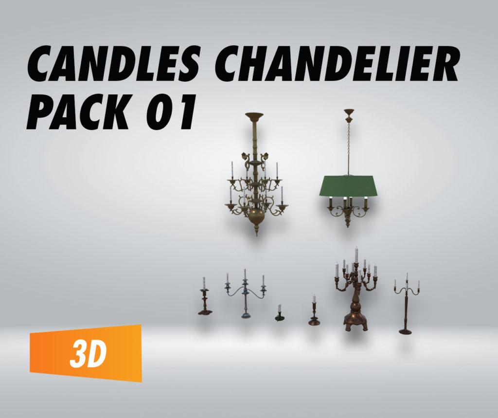 Candles Chandelier Pack 01 – Filebase for Unity
