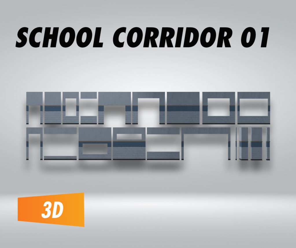 School Corridor 01 – Filebase for Unity