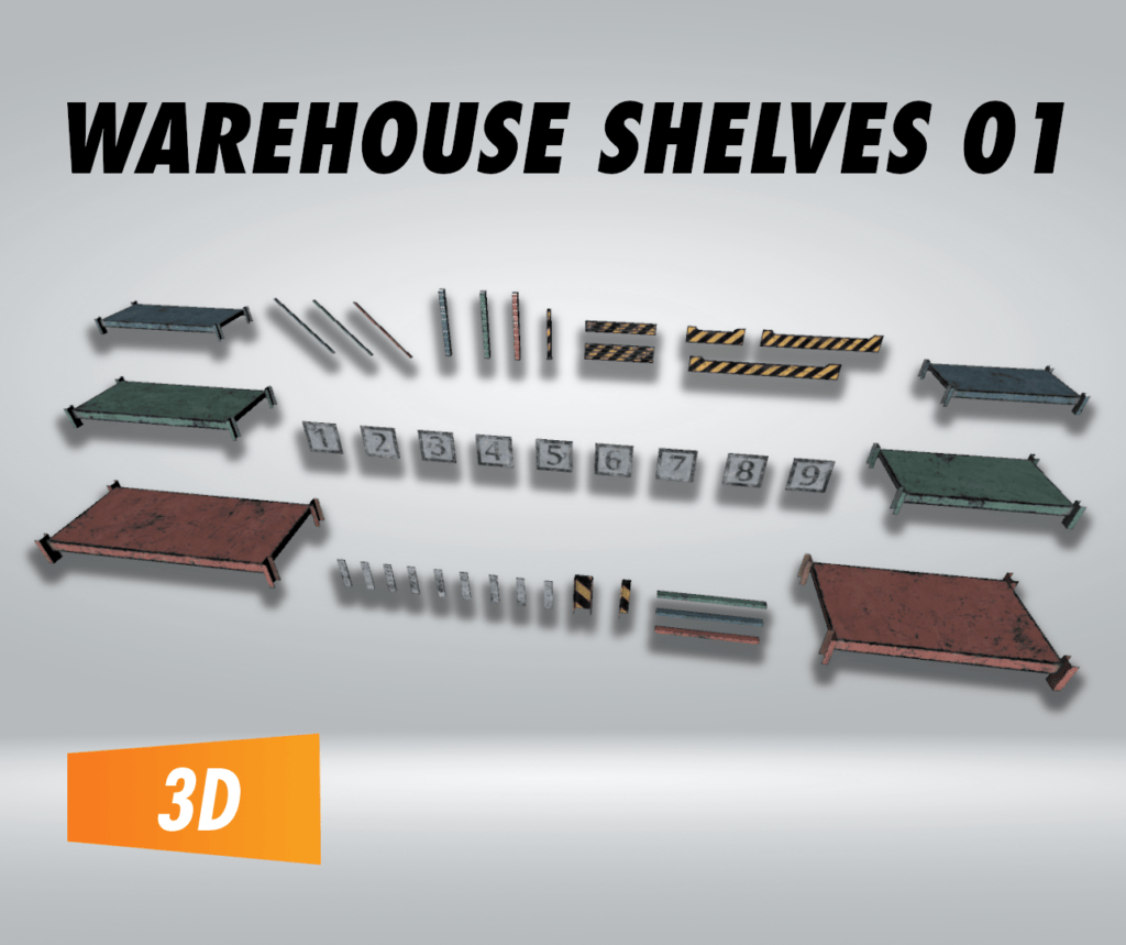 Warehouse Shelves 01 – Filebase for Unity