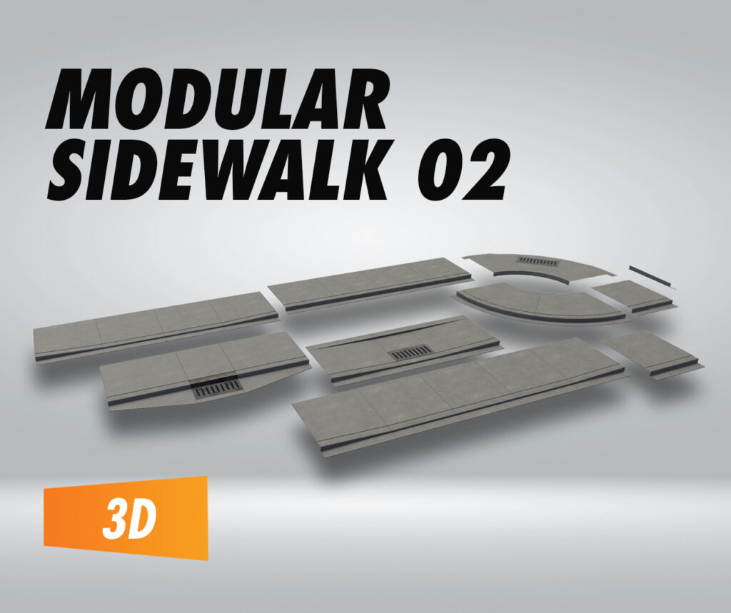 Modular Sidewalk 02 – Filebase for Unity