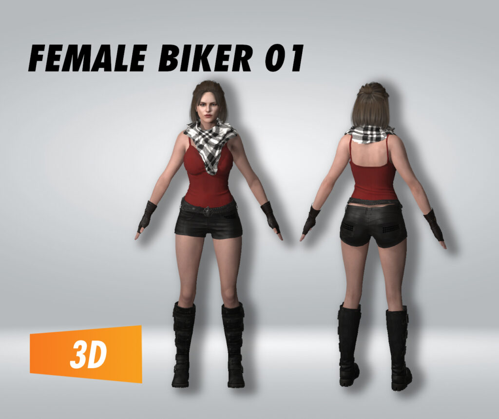 Female Biker 01 – Filebase for Unity