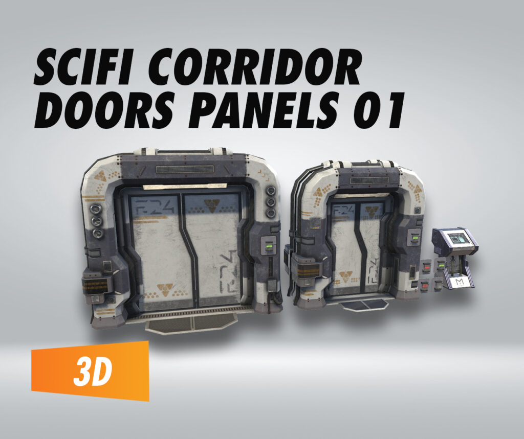 Scifi Corridor Doors Panels 01 – Filebase for Unity