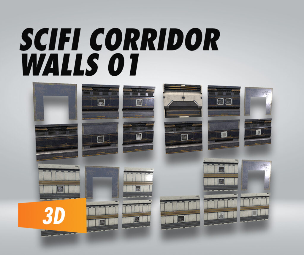 Scifi Corridor Walls 01 – Filebase for Unity