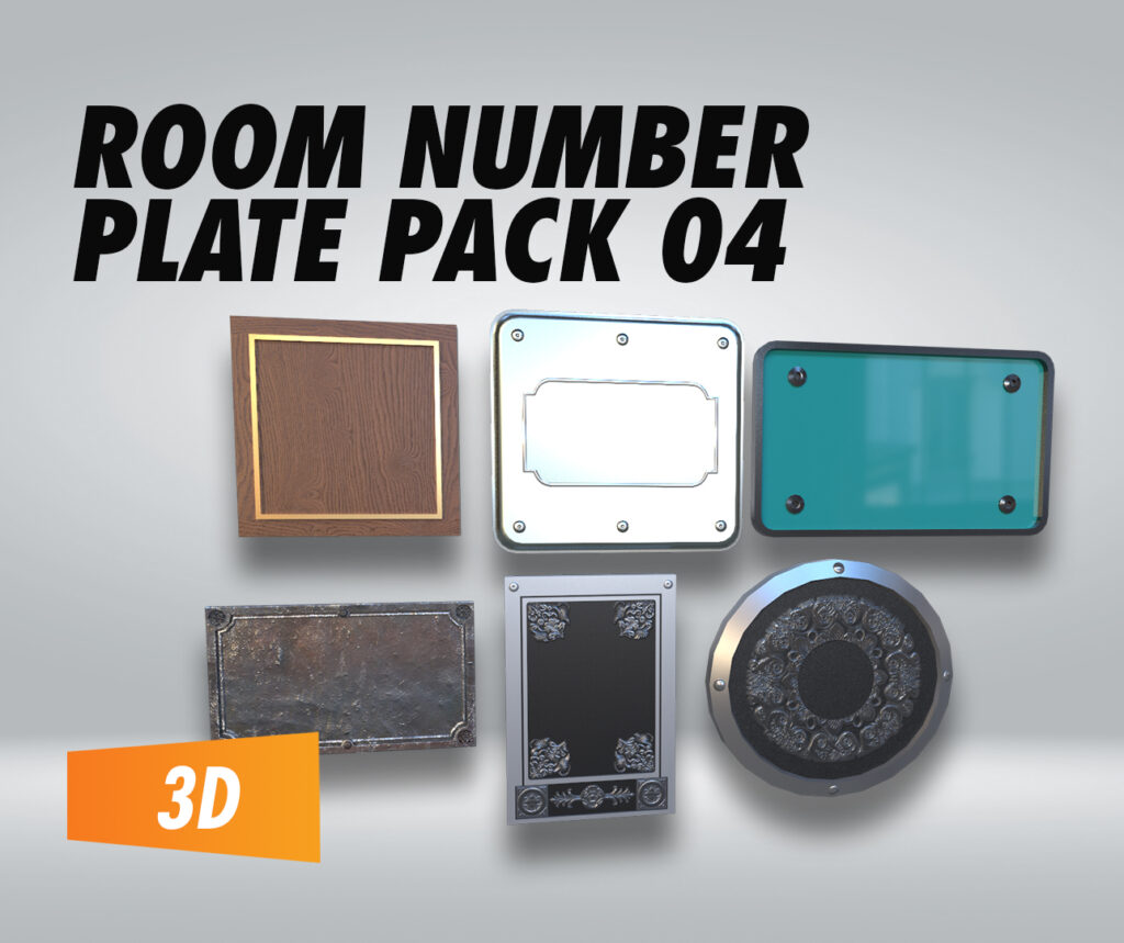 Room Number Plate Pack 04 – Filebase for Unity