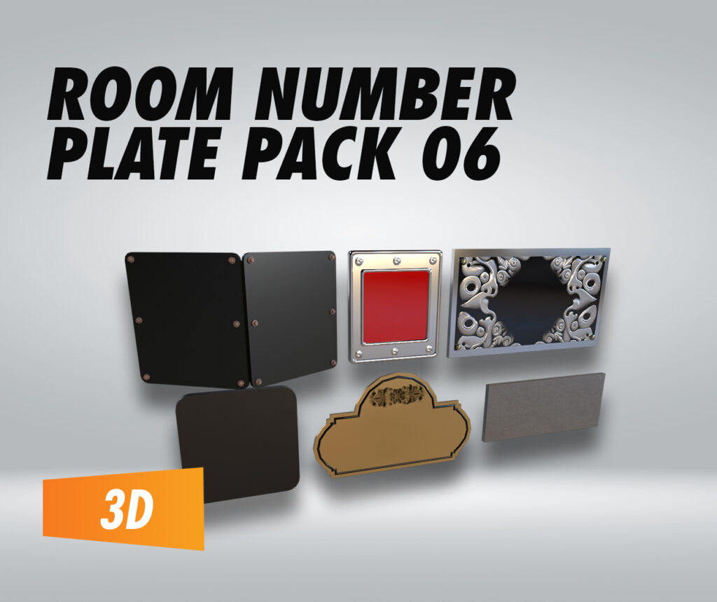 Room Number Plate Pack 06 – Filebase for Unity